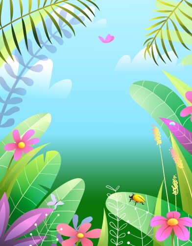 Jungle Leaves Cartoon Background Vector Images (over 6,500)