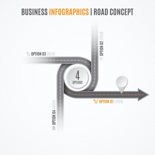 Comprehensive roadmap infographic strategic Vector Image