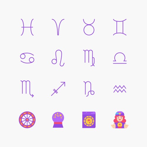 Horoscope signs Royalty Free Vector Image - VectorStock