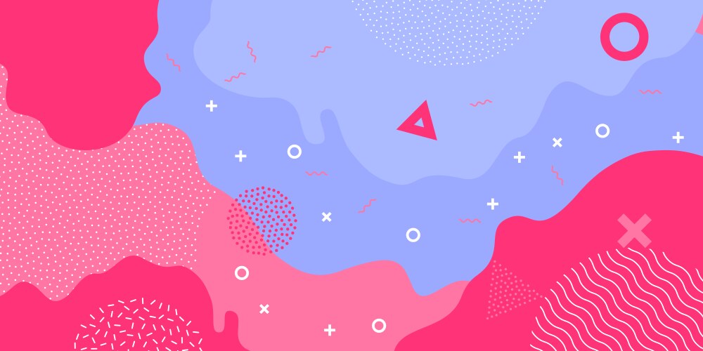 Fun doodle pattern background with abstract Vector Image