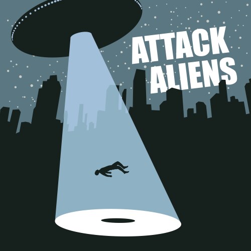 Ufo poster or banner unidentified flying object Vector Image