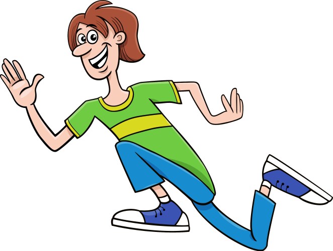 Funny man cartoon comic character Royalty Free Vector Image