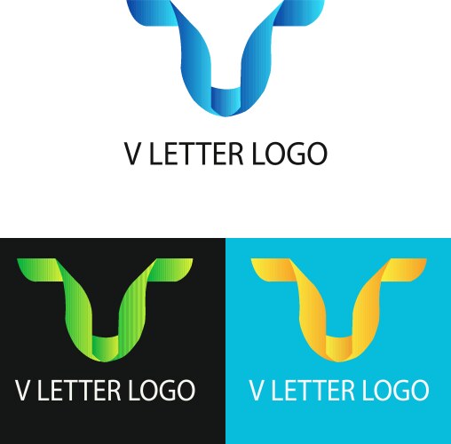 Check mark logo for v letter design Royalty Free Vector
