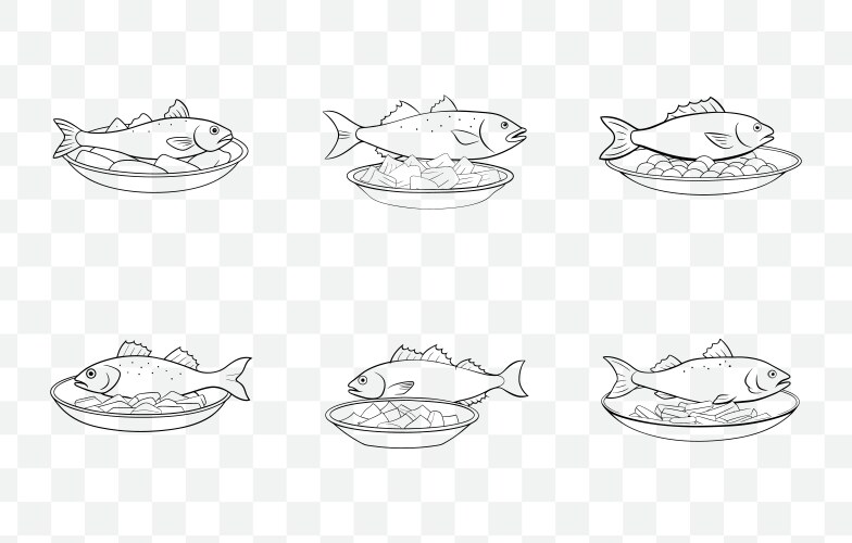 Print tuna melt sandwich line art Royalty Free Vector Image