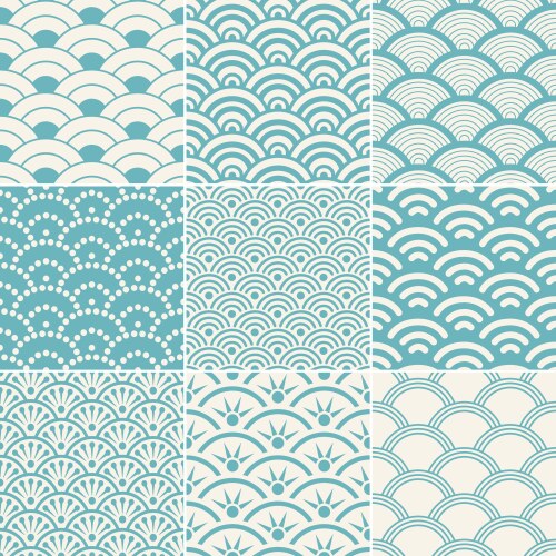 Seamless ocean wave pattern Royalty Free Vector Image