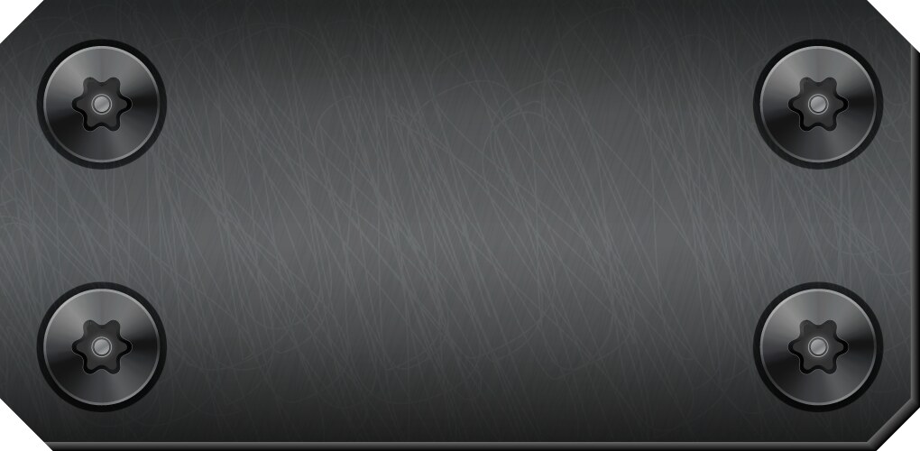 Metal plate with screws Royalty Free Vector Image