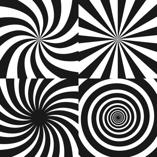 Spirals circular wave elements psychedelic Vector Image