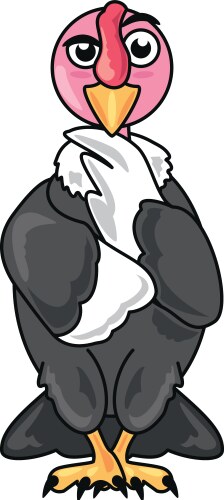 Andean condor bird cartoon Royalty Free Vector Image