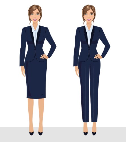 Business woman team set Royalty Free Vector Image