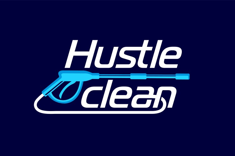 Quick clean logo power washing lettering logo Vector Image