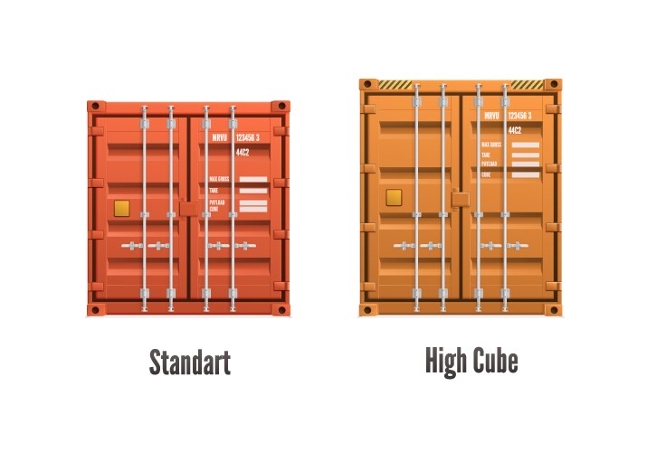 Cargo containers doors colorful background Vector Image