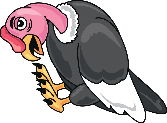 Cartoon andean condor thinking Royalty Free Vector Image