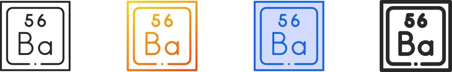 Barium Element Chemical Vector Images (75)