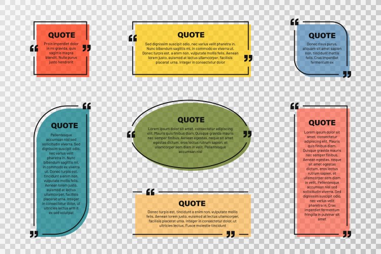 Quote text box frame with space Royalty Free Vector Image