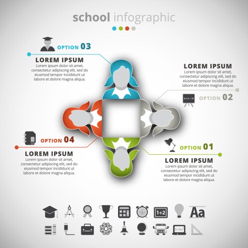 Education infographic Royalty Free Vector Image