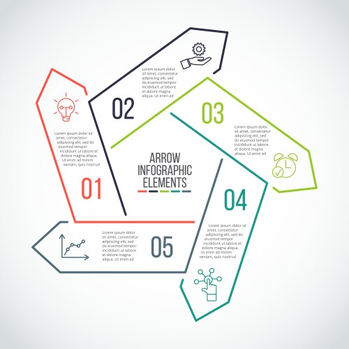 Thin line flat element for infographic Royalty Free Vector