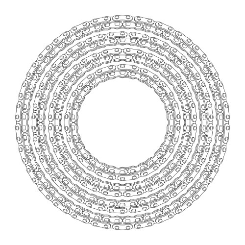 Black round chain Royalty Free Vector Image - VectorStock