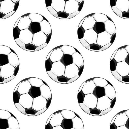 Football or soccer balls seamless pattern Vector Image