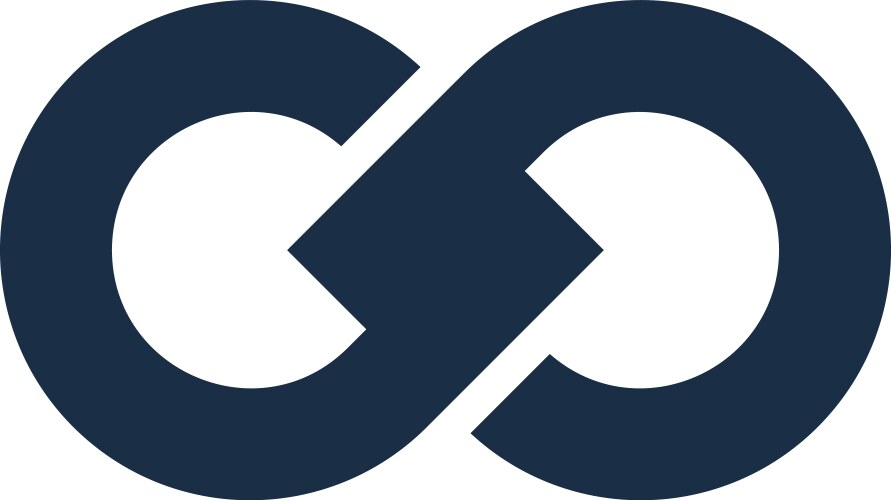 Black infinity crossed lines logo Royalty Free Vector Image