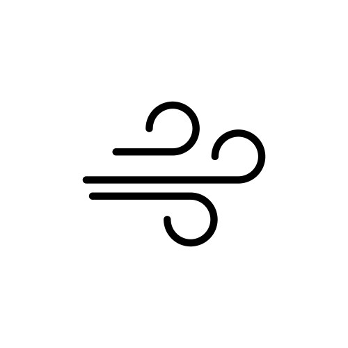 Wind icon set ocean air blow symbol cyclone flow Vector Image