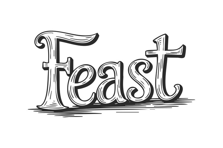 Feast Vector Images & Graphics for Commercial Use | VectorStock