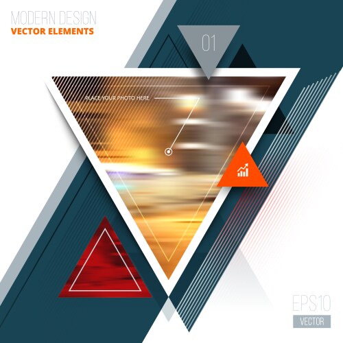 Geometric circle and triangle pattern on electric Vector Image