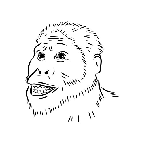 Australopithecus sketch graphic Royalty Free Vector Image