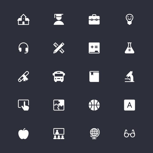 Set of simple icons element Royalty Free Vector Image
