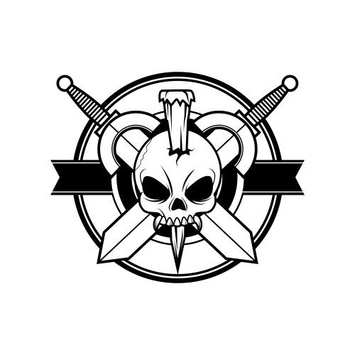 Skull emblem Royalty Free Vector Image - VectorStock