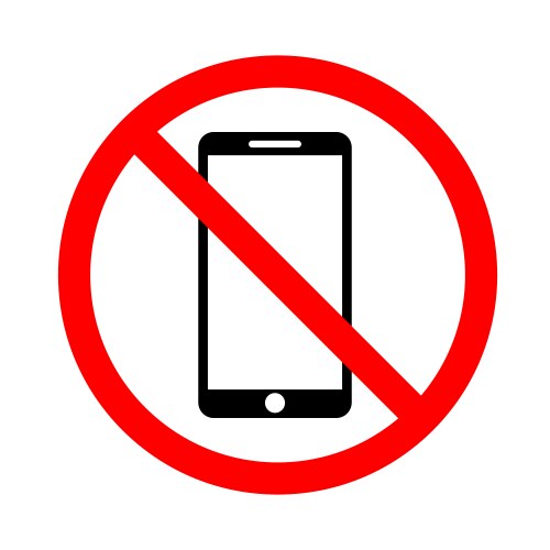 Phone forbidden sign photography prohibited photo Vector Image