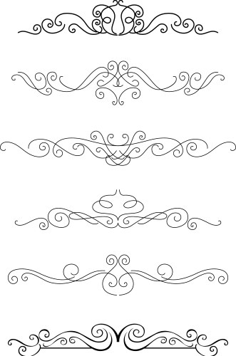 Dividers and borders set Royalty Free Vector Image
