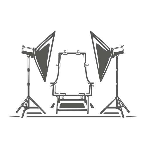 Photo studio element isolated on white background Vector Image