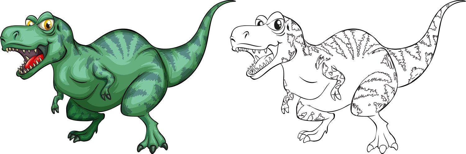 T rex outline Vector Images & Graphics for Commercial Use | VectorStock