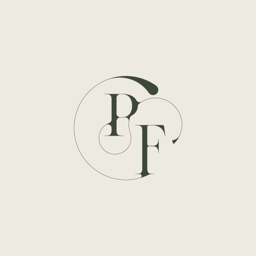 Beautiful monogram initial elegant line concept Vector Image