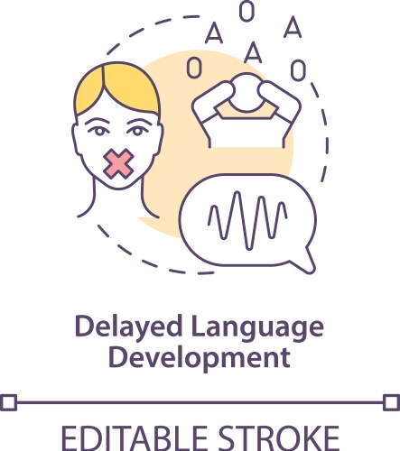 Autism spectrum disorder concept icons set Vector Image