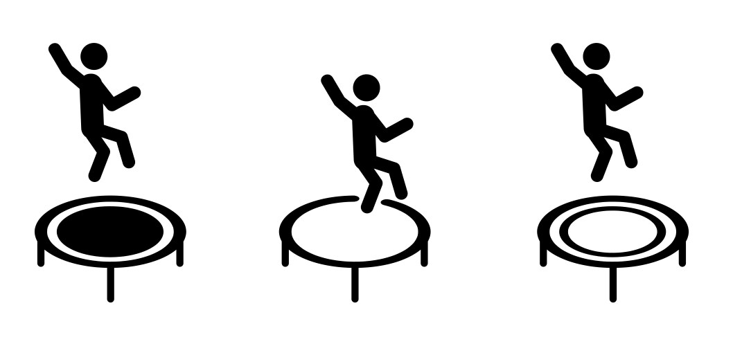 Jumping Logo Bold, Playful, Entertainment Industry Logo Design For