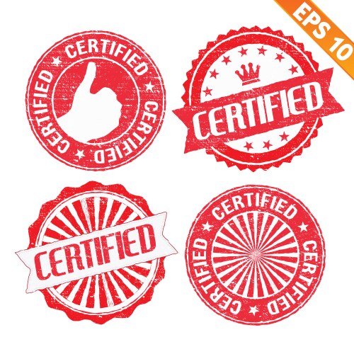 Approved 2025 red stamp grange mark in paint Vector Image