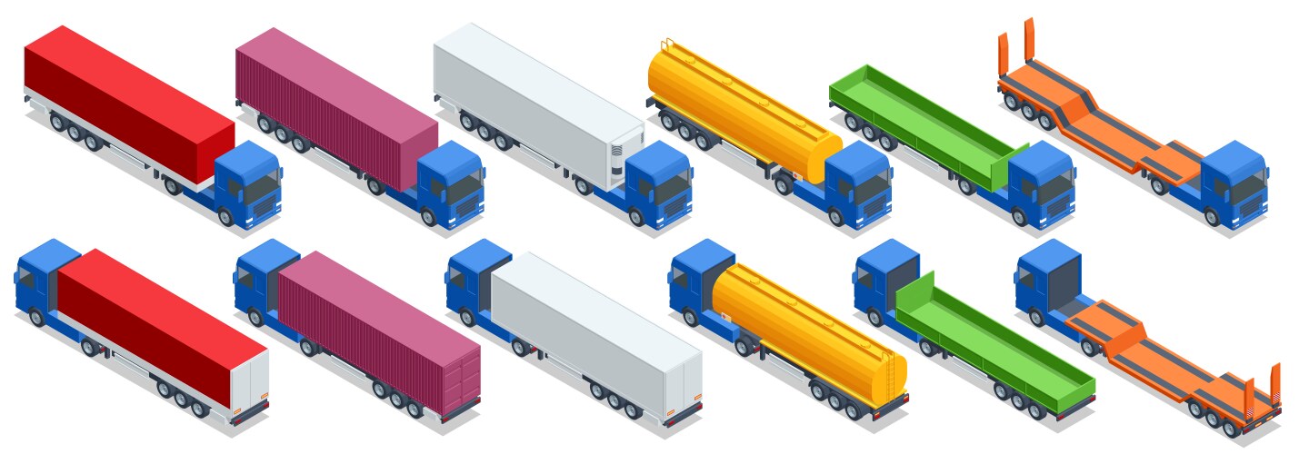 Truck tractor or semi-trailer combination Vector Image