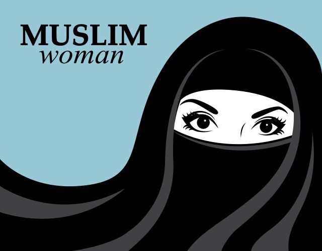 Muslim girl in a traditional ethnic hijab Vector Image