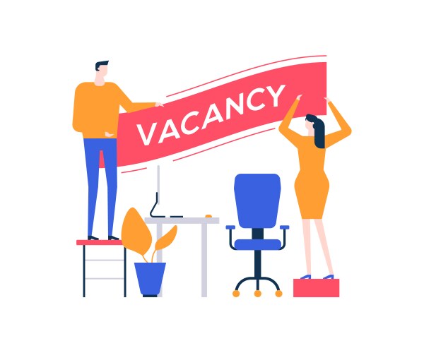 Job vacancy and new recruitment Royalty Free Vector Image