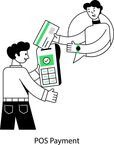 Ready to use linear mini of pos payme Royalty Free Vector