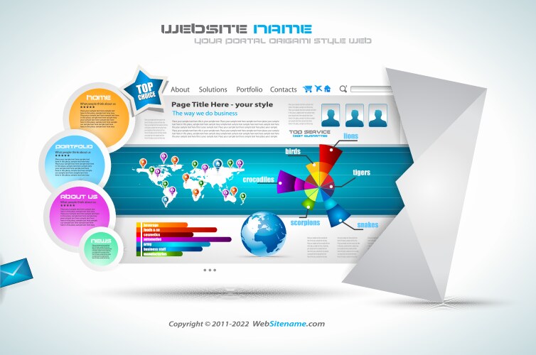 Website template Royalty Free Vector Image - VectorStock