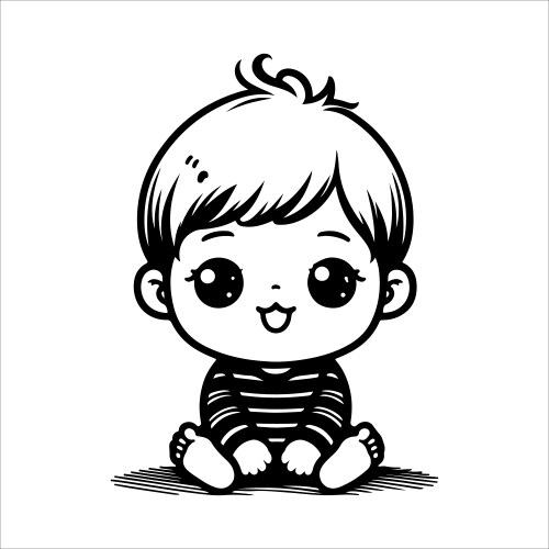 Cute baby art Royalty Free Vector Image - VectorStock