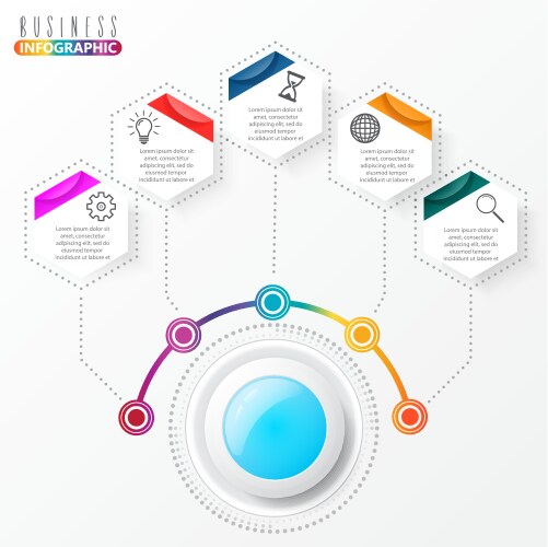 Infographic 3d label template design business Vector Image
