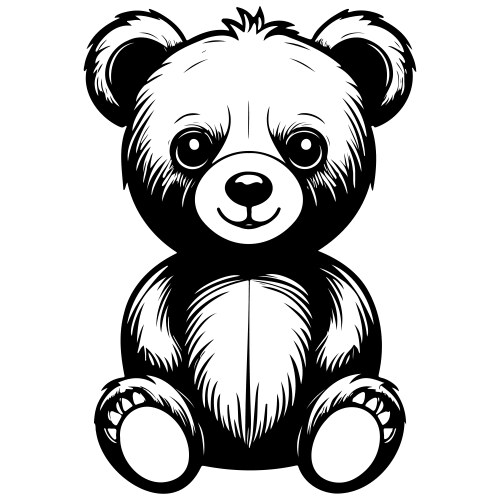 Cartoon Teddy Bear Outline Vector Images (over 3,700)