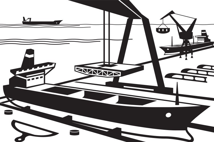 Crane Shipyard Dock Vector Images (over 650)