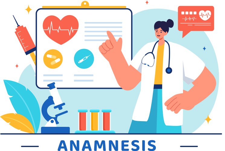 Anamnesis system for information about Royalty Free Vector
