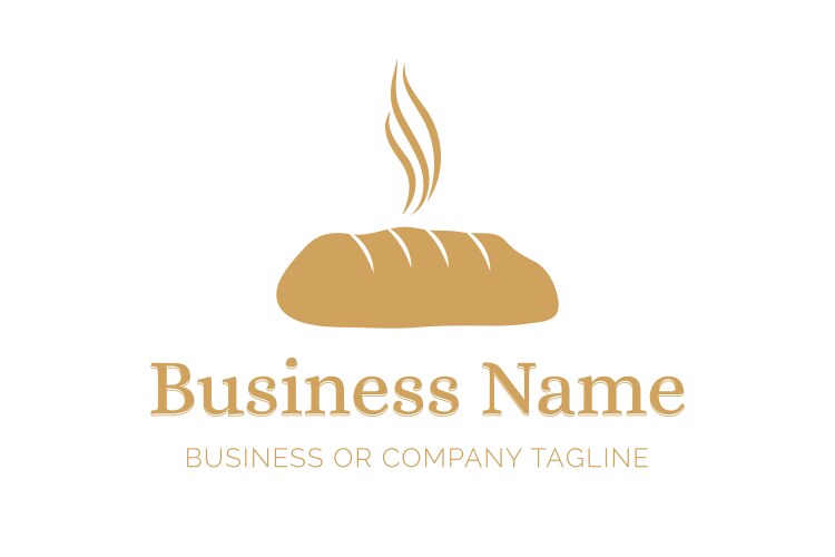 Elegant bakery badge logo with bread loaf Vector Image