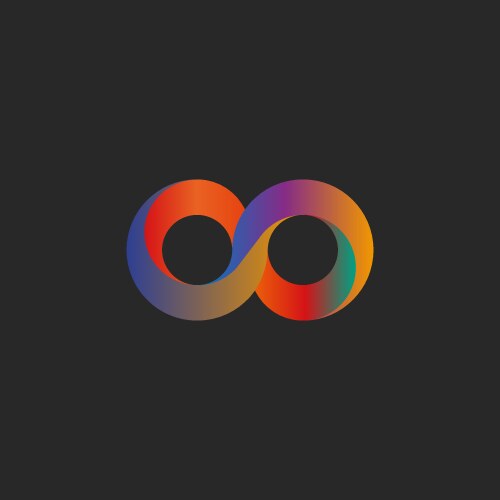 Infinity symbol with color gradient design Vector Image