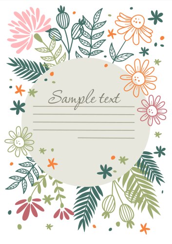 Universal floral template Royalty Free Vector Image